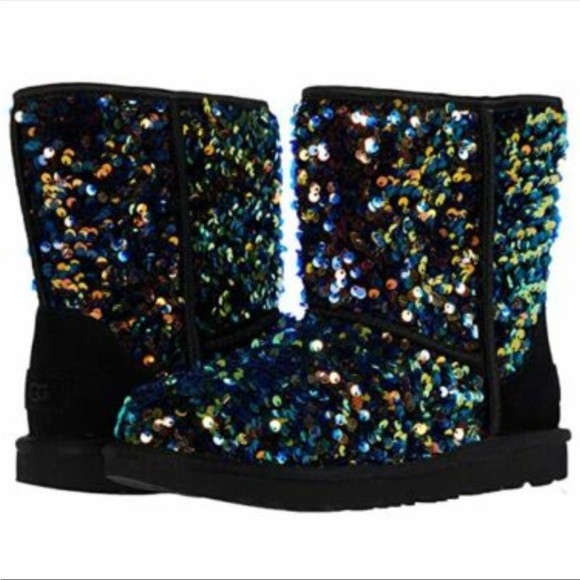 UGG | Shoes | Ugg Classic Stellar Sequin Bling Boots New | Poshmark